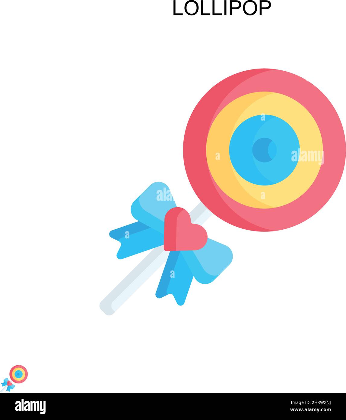 Lollipop Simple vector icon. Illustration symbol design template for ...
