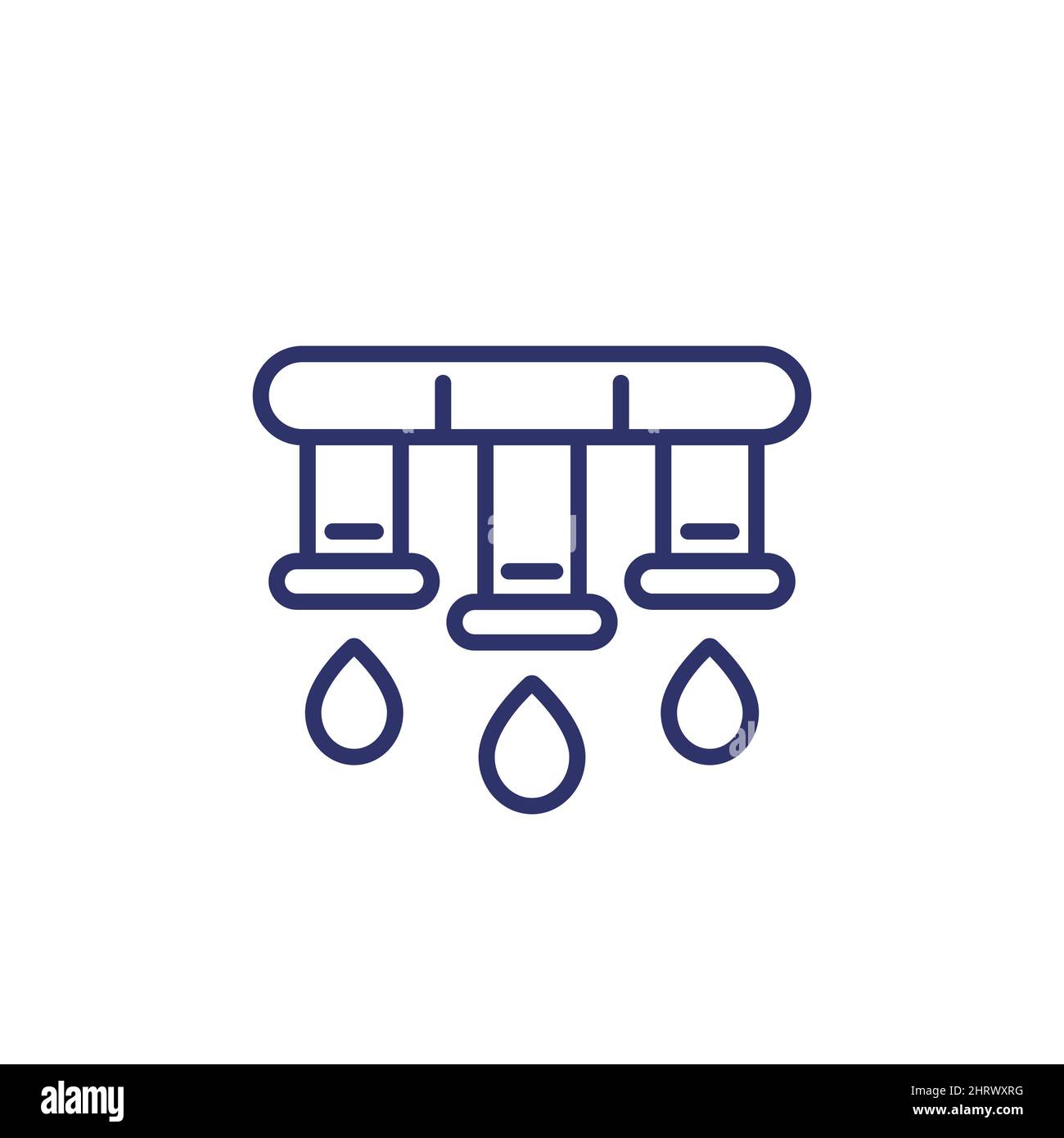 irrigation system, watering line icon on white Stock Vector Image & Art ...