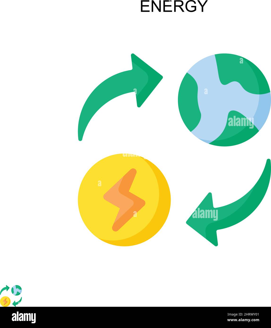 Energy Simple vector icon. Illustration symbol design template for web ...