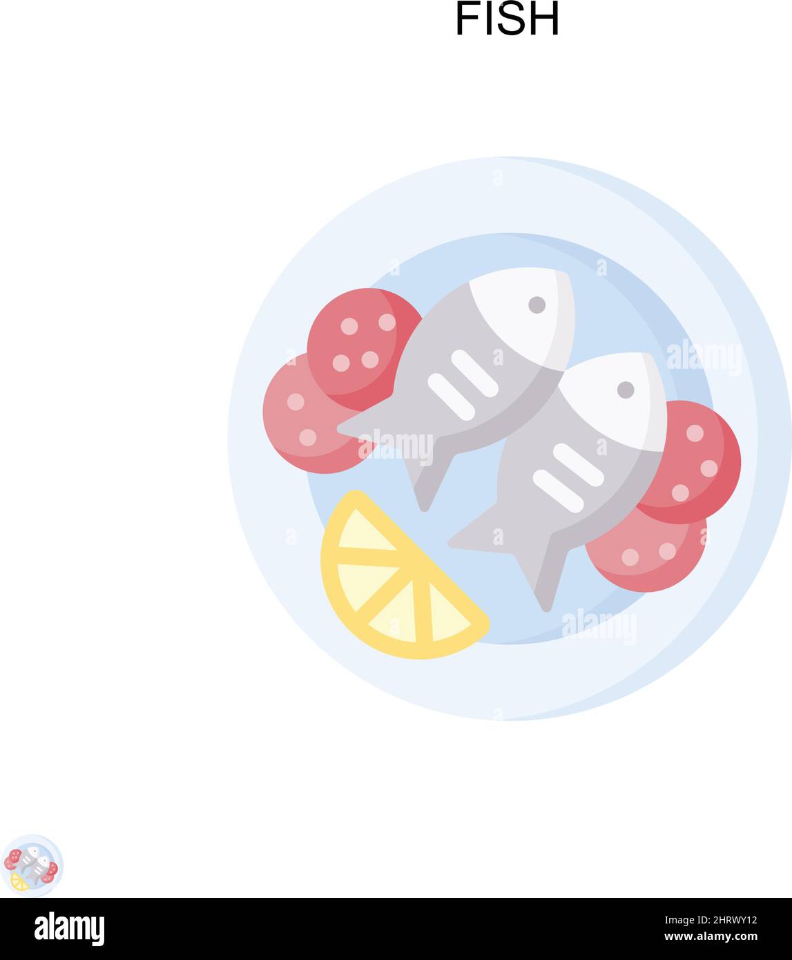 Fish Simple vector icon. Illustration symbol design template for web ...