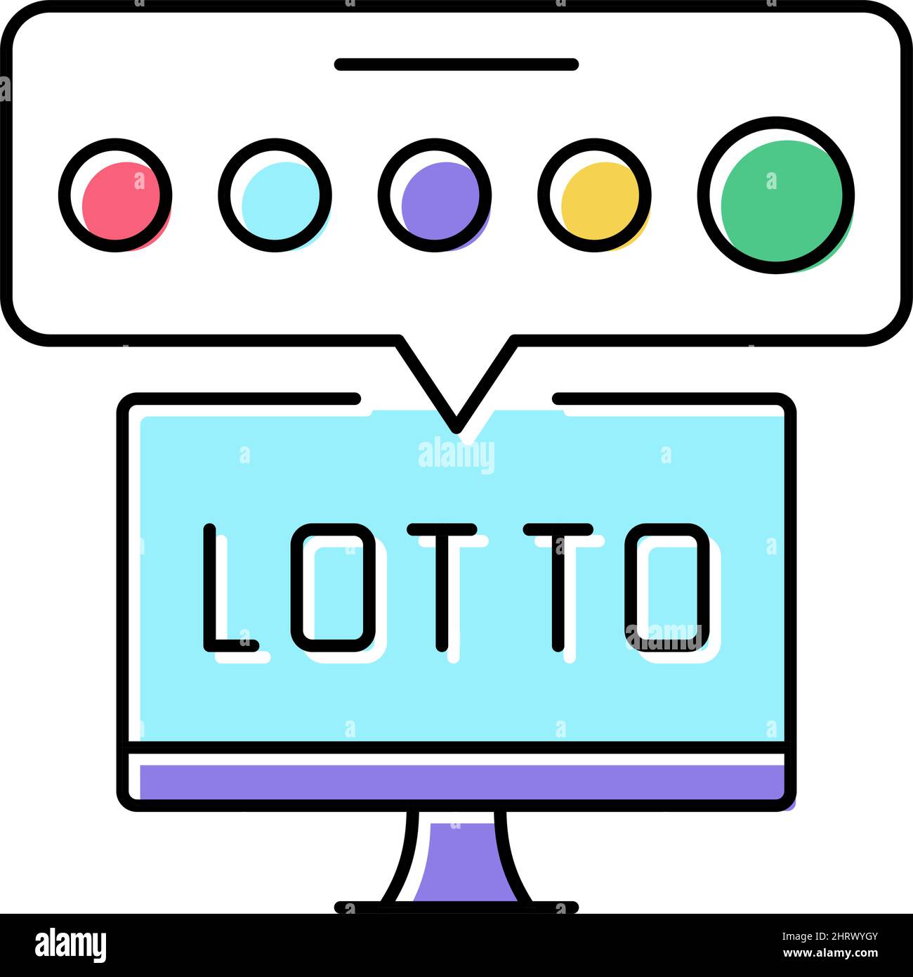tv lotto color icon vector illustration Stock Vector Image & Art - Alamy