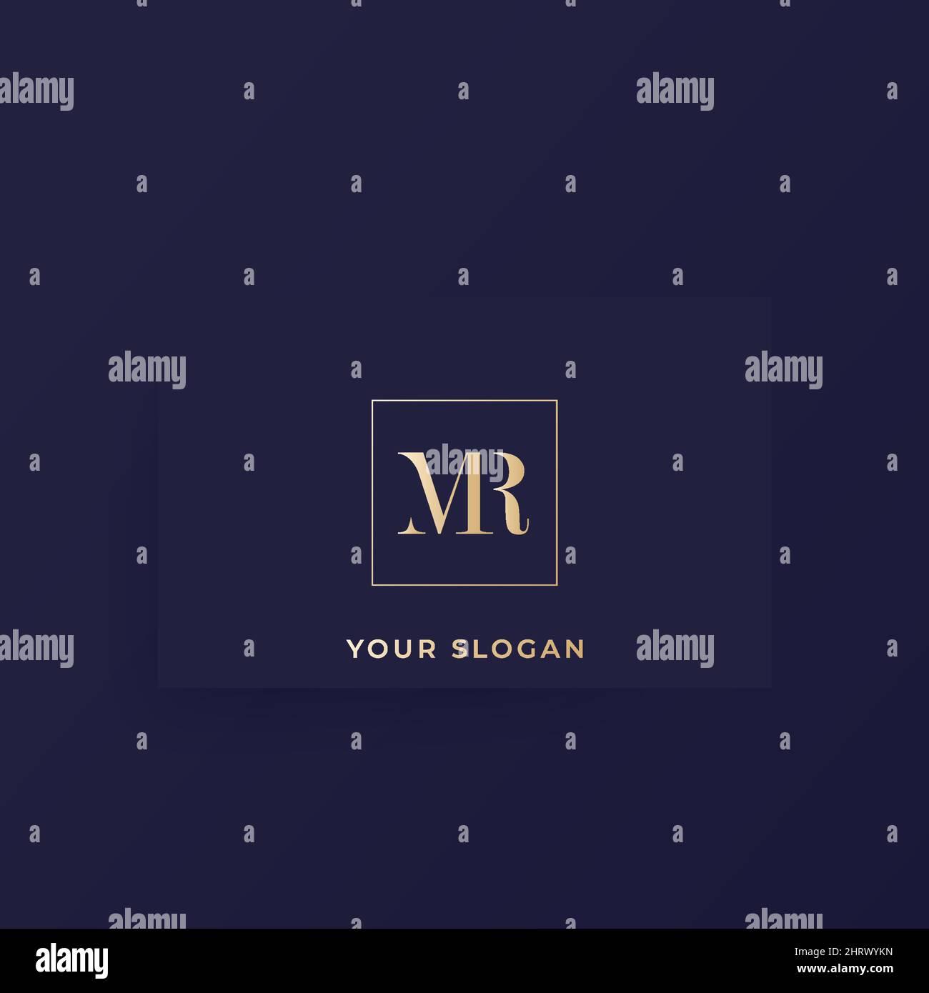 MR monogram, letters vector logo on a card Stock Vector Image & Art - Alamy