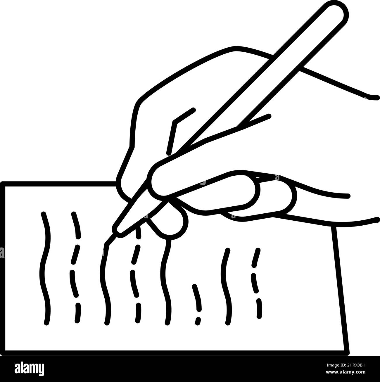 writing letter line icon vector illustration Stock Vector Image & Art ...