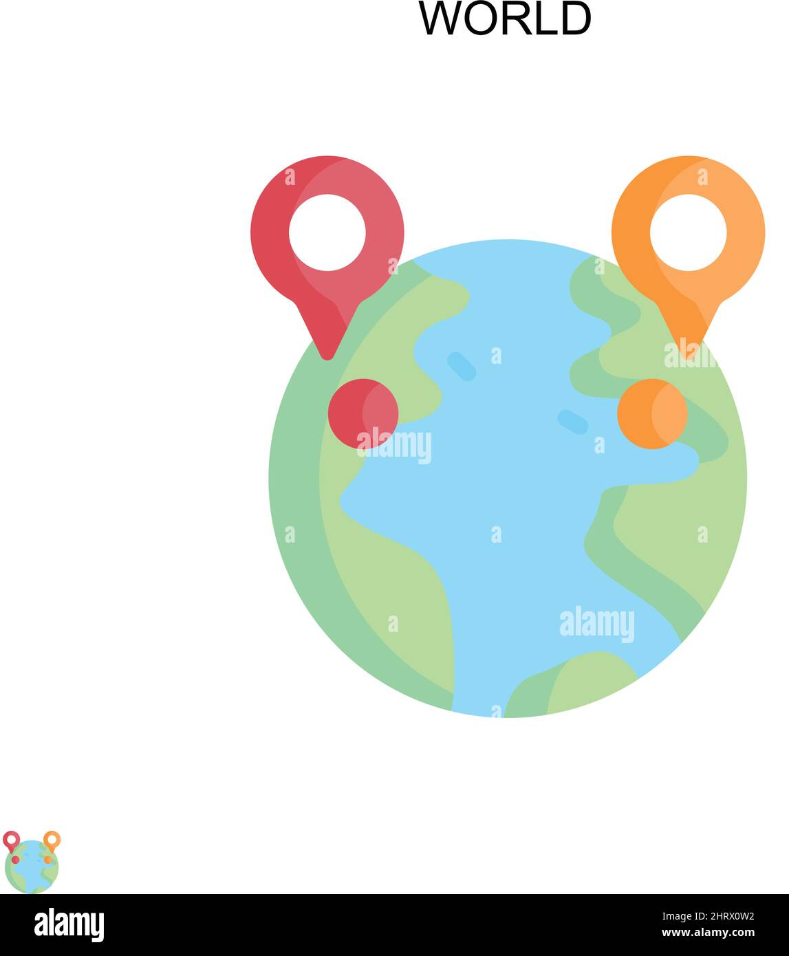 World Simple vector icon. Illustration symbol design template for web ...