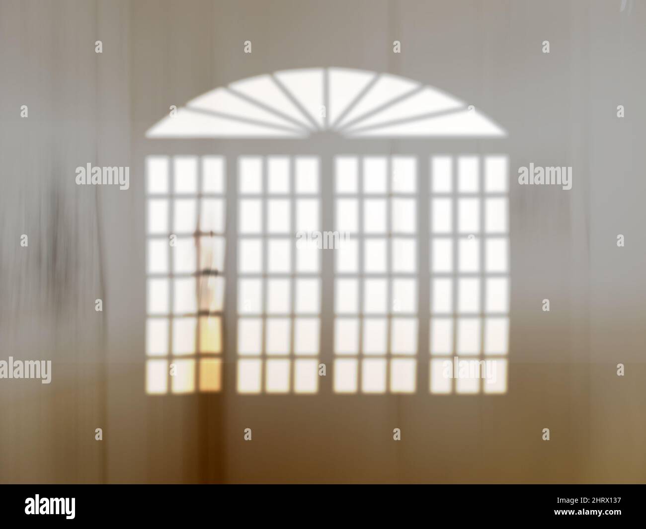 Let the light in. Window reflection on background - lots of copy space ...