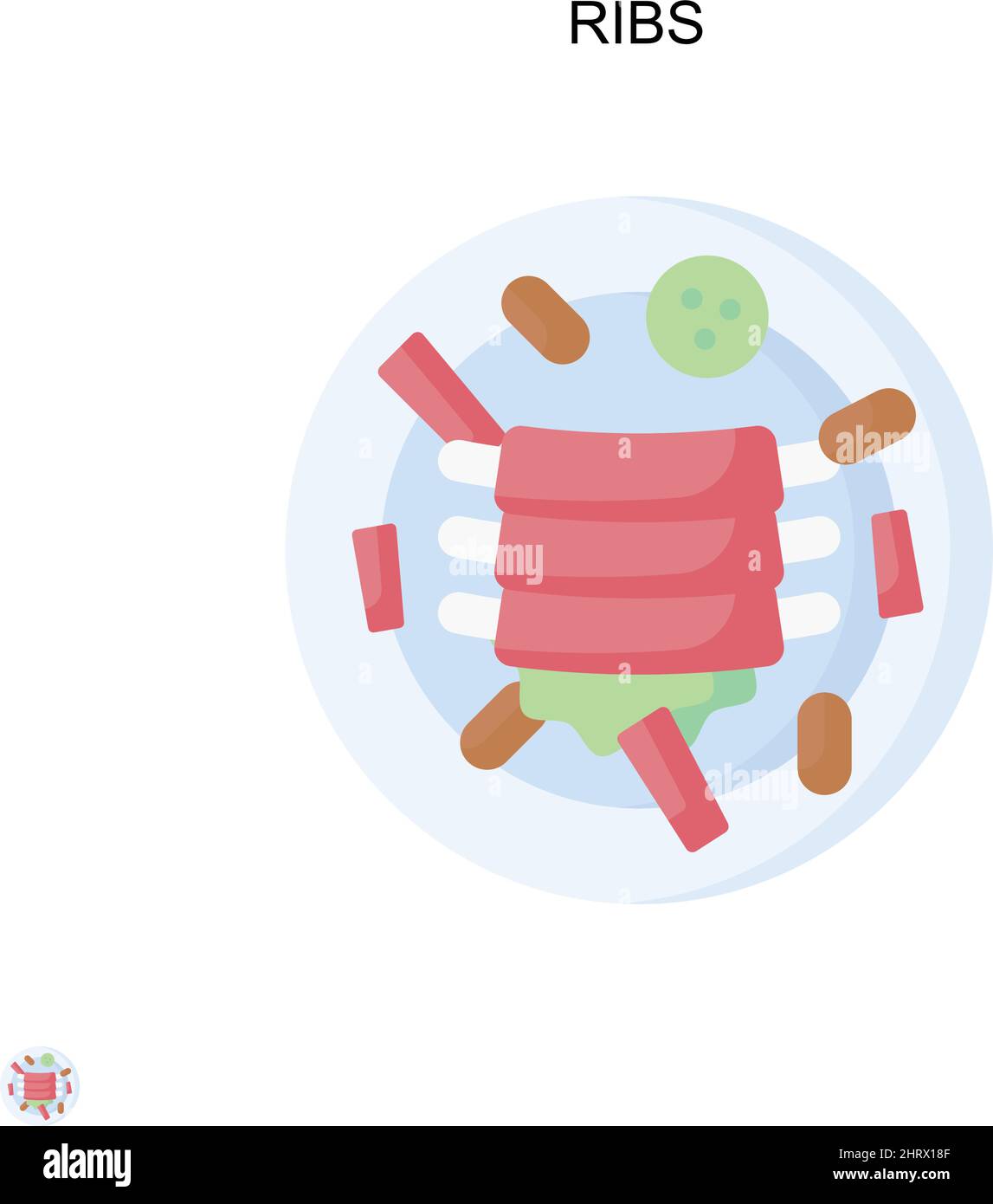 Spare ribs spareribs Stock Vector Images - Alamy