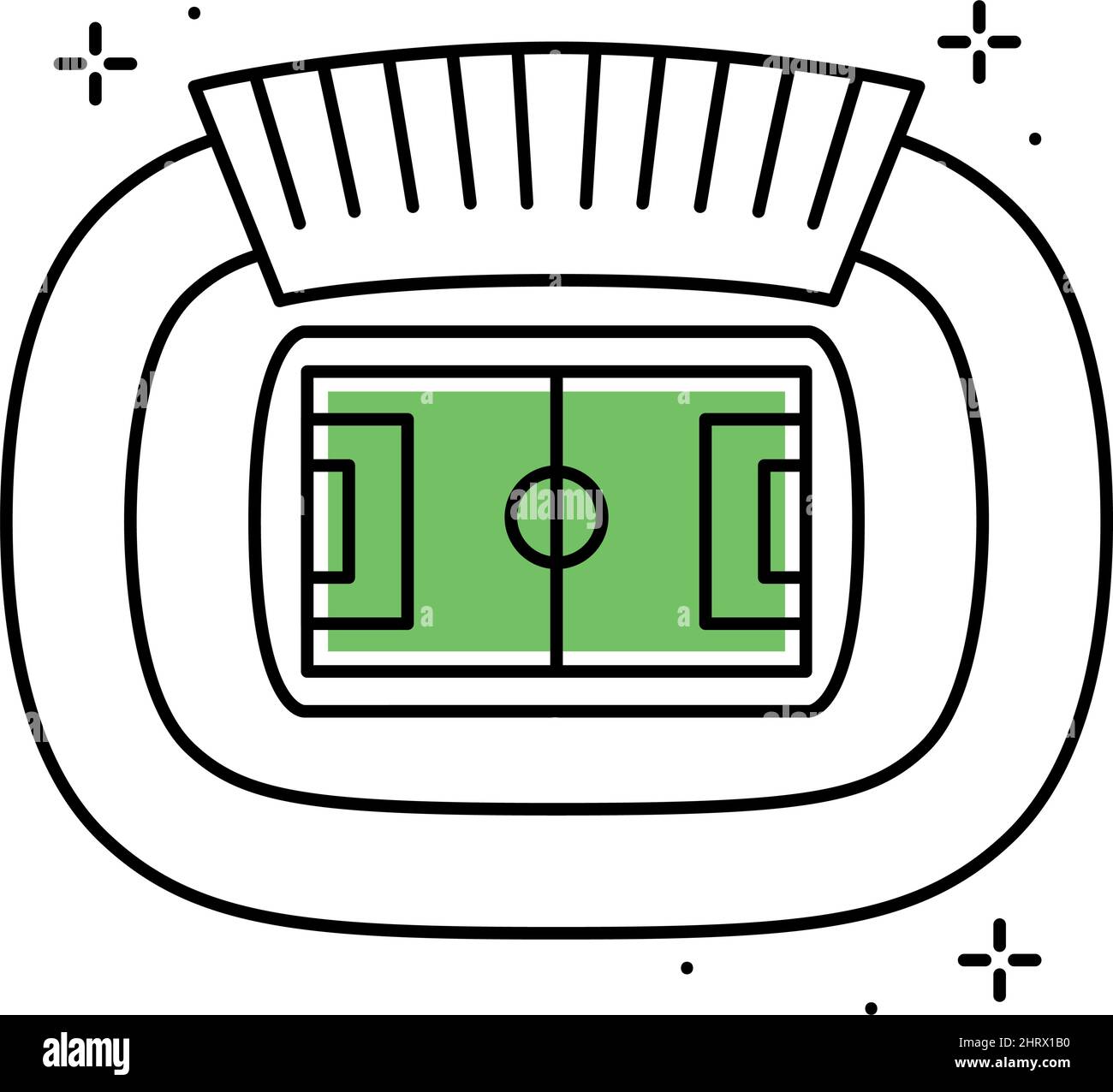 Isolated colored soccer stadium icon aerial view Vector Stock Vector ...