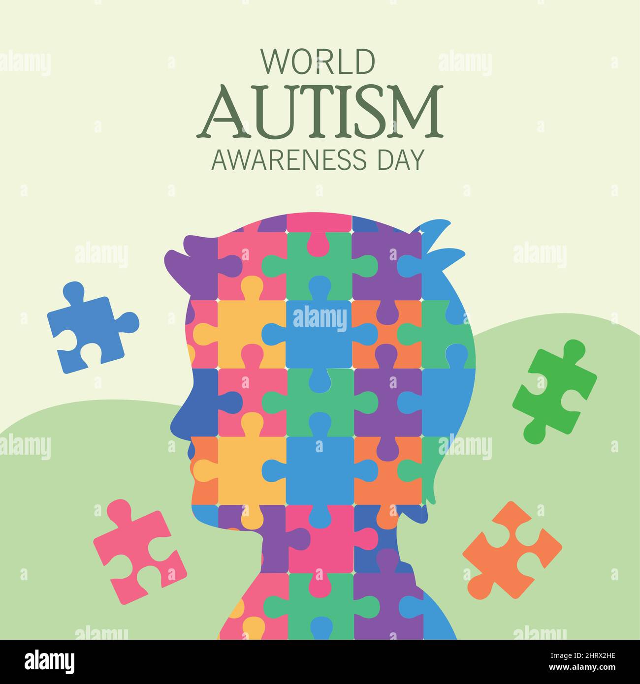 autism day lettering Stock Vector Image & Art - Alamy