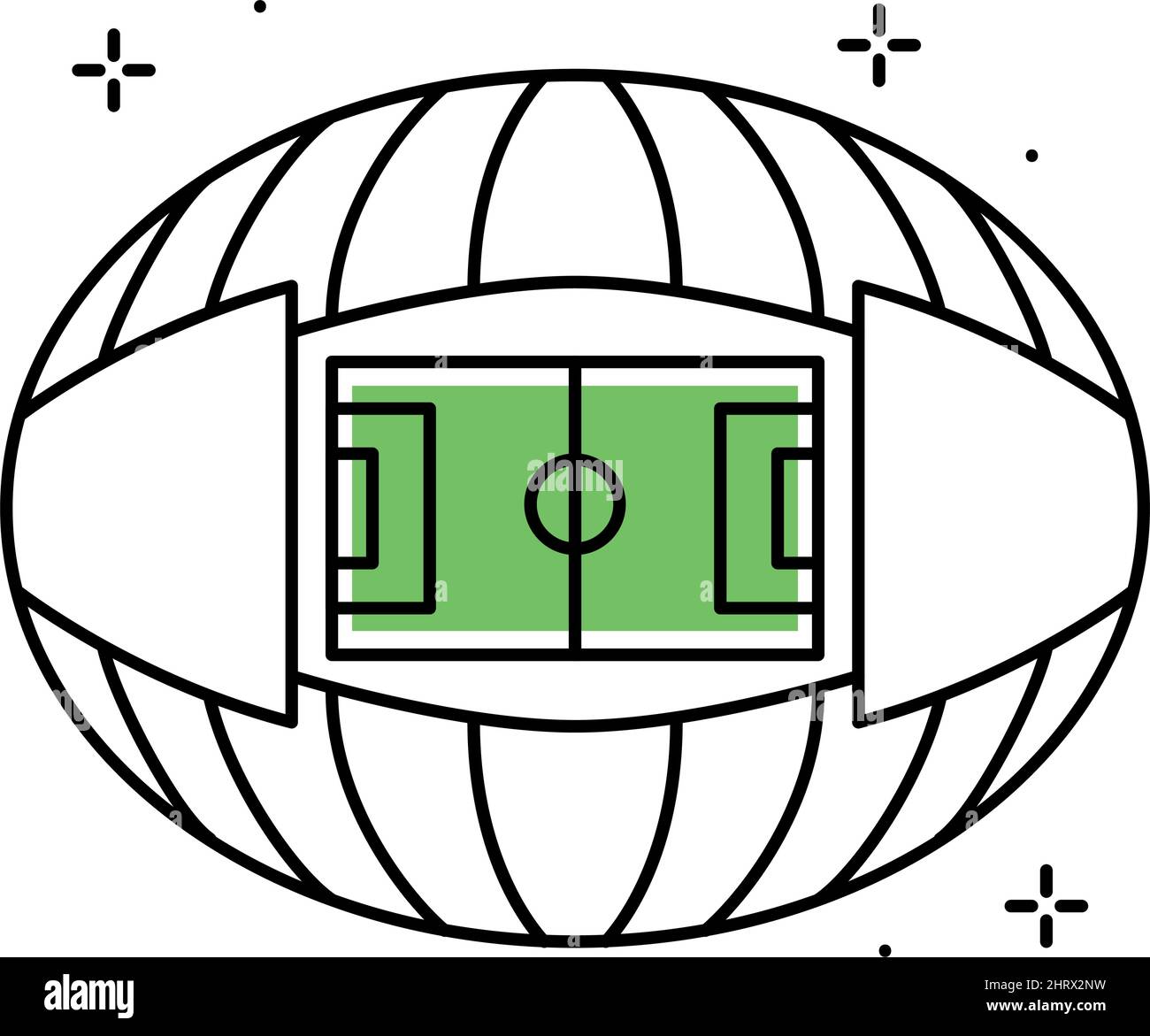Isolated colored soccer stadium icon aerial view Vector Stock Vector ...