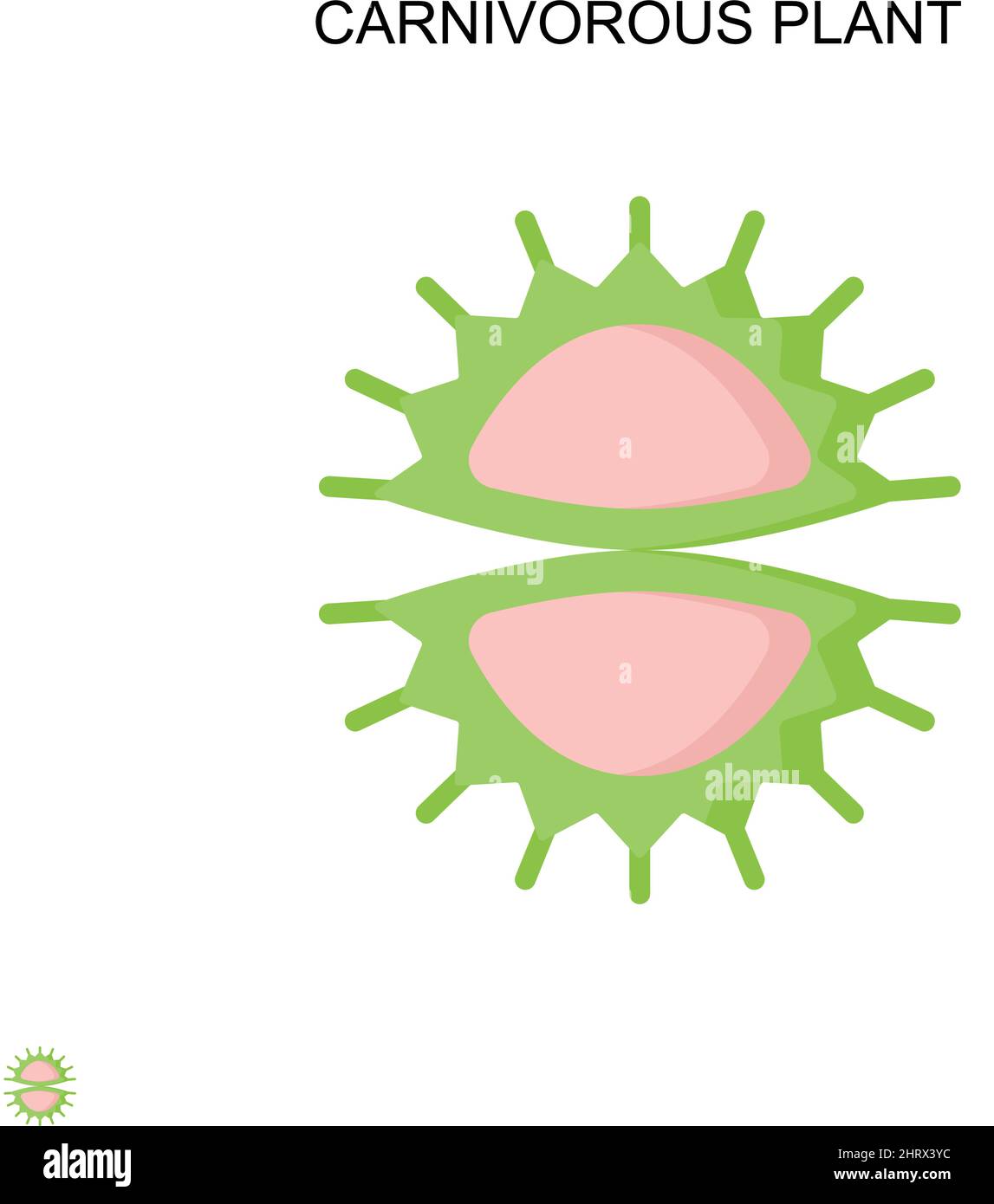 Carnivorous plant Simple vector icon. Illustration symbol design ...