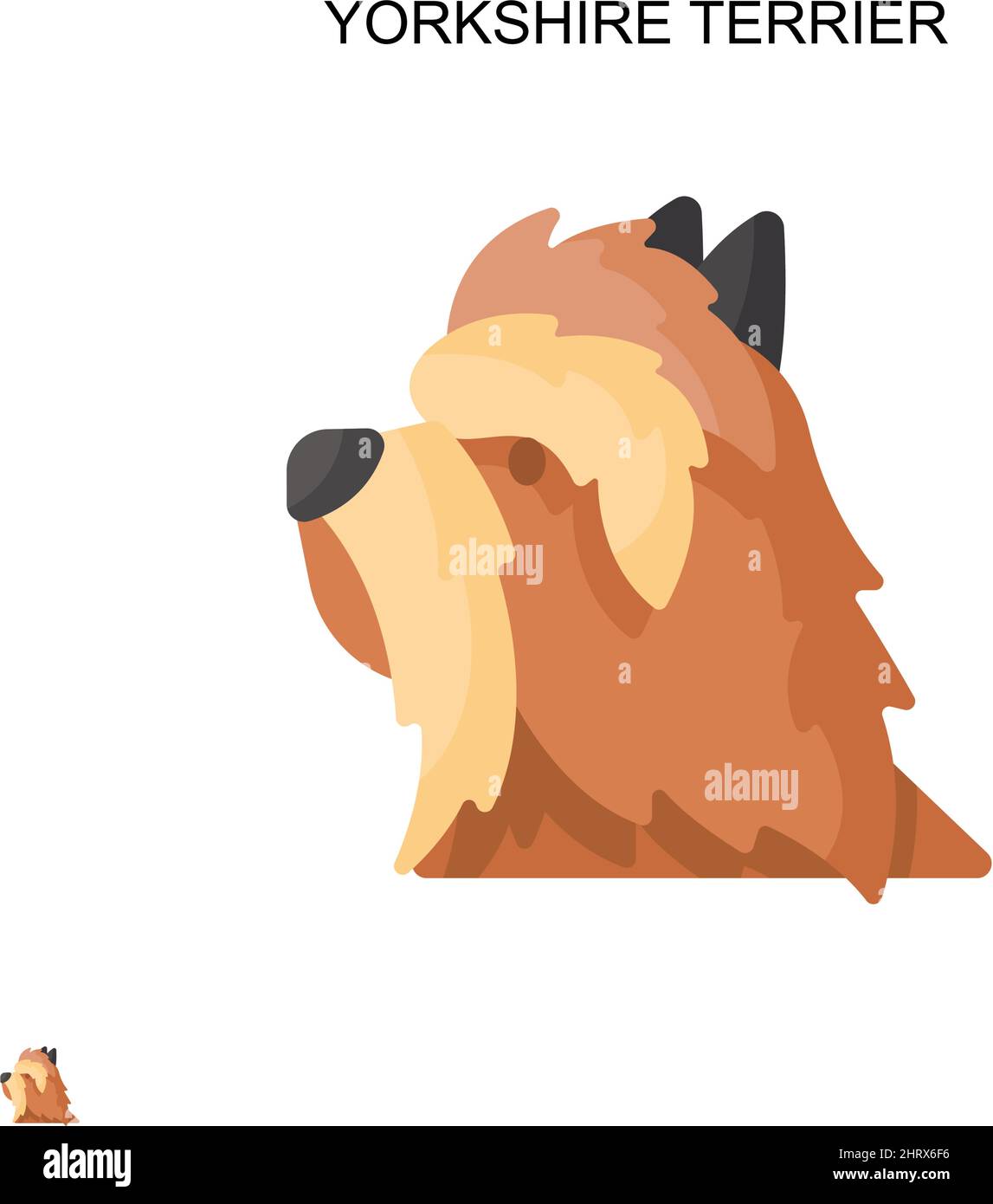 Yorkshire terrier Simple vector icon. Illustration symbol design ...