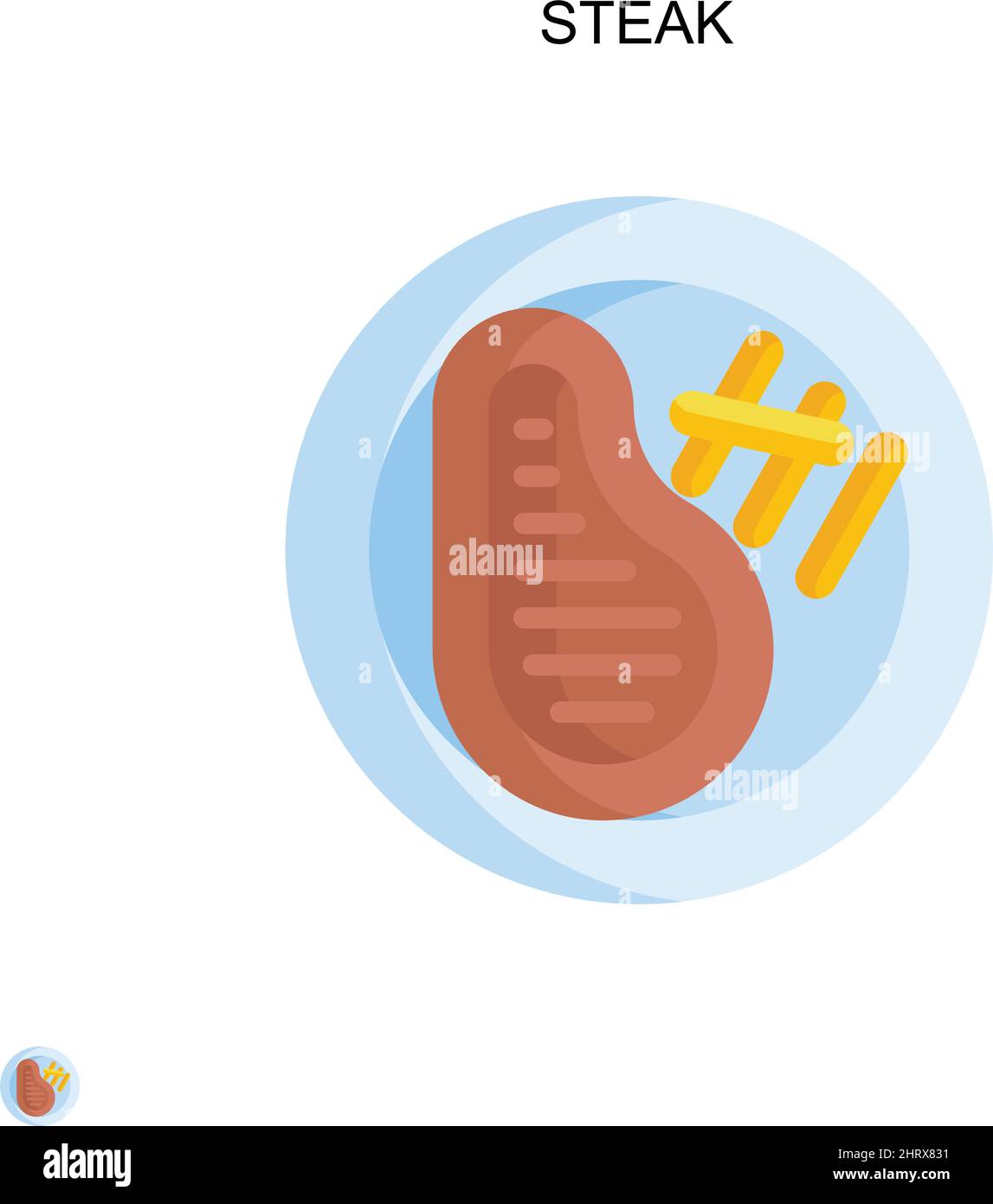 Steak Simple vector icon. Illustration symbol design template for web ...