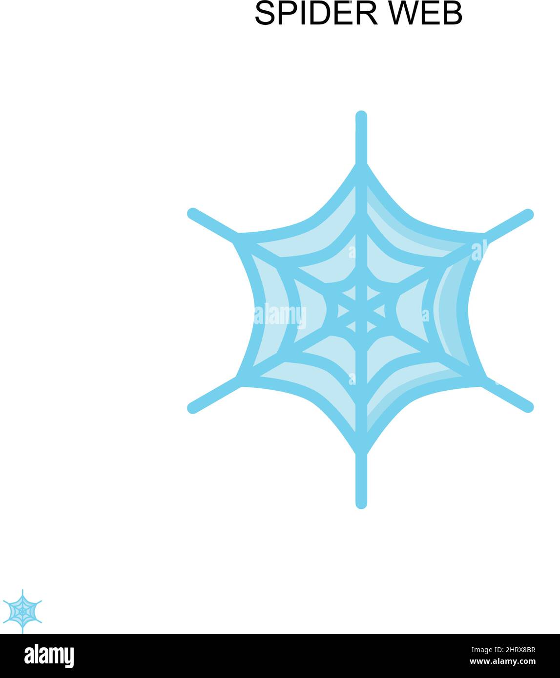 Spider web Simple vector icon. Illustration symbol design template for ...