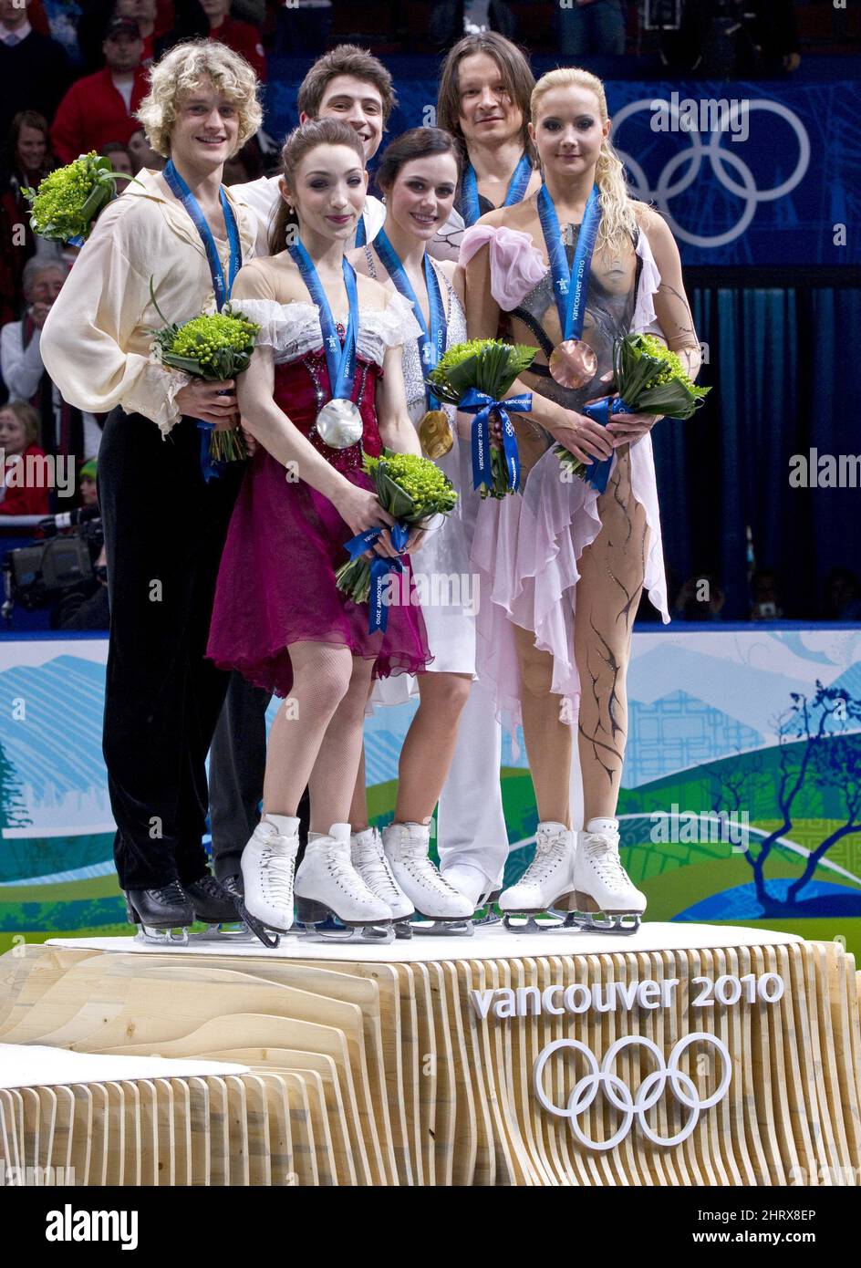 Ice dance gold medalists Canada's Tessa Virtue and Scott Moir, silver ...