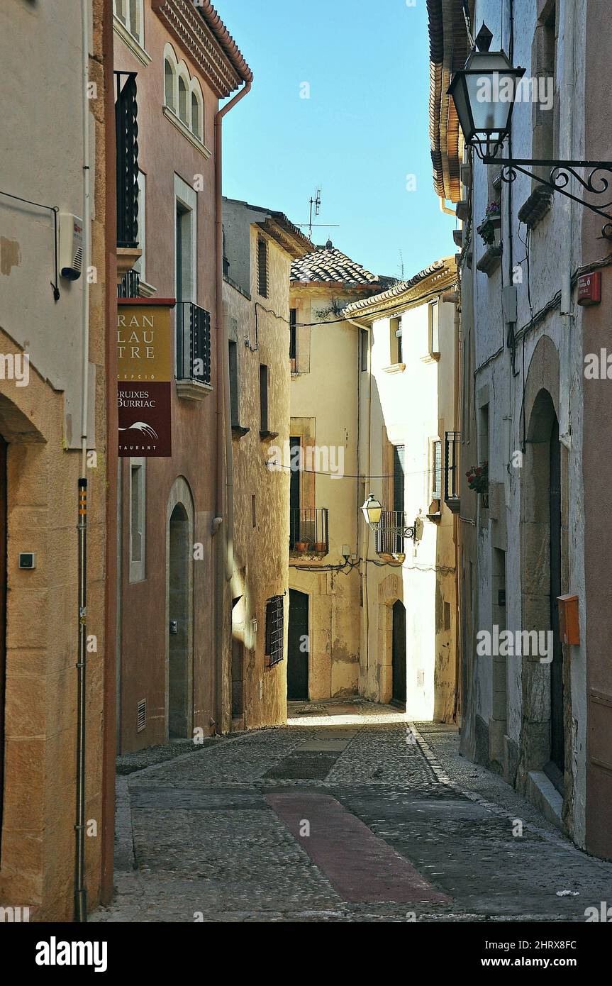 Old town of Altafulla in the province of Tarragona,Catalonia,Spain ...