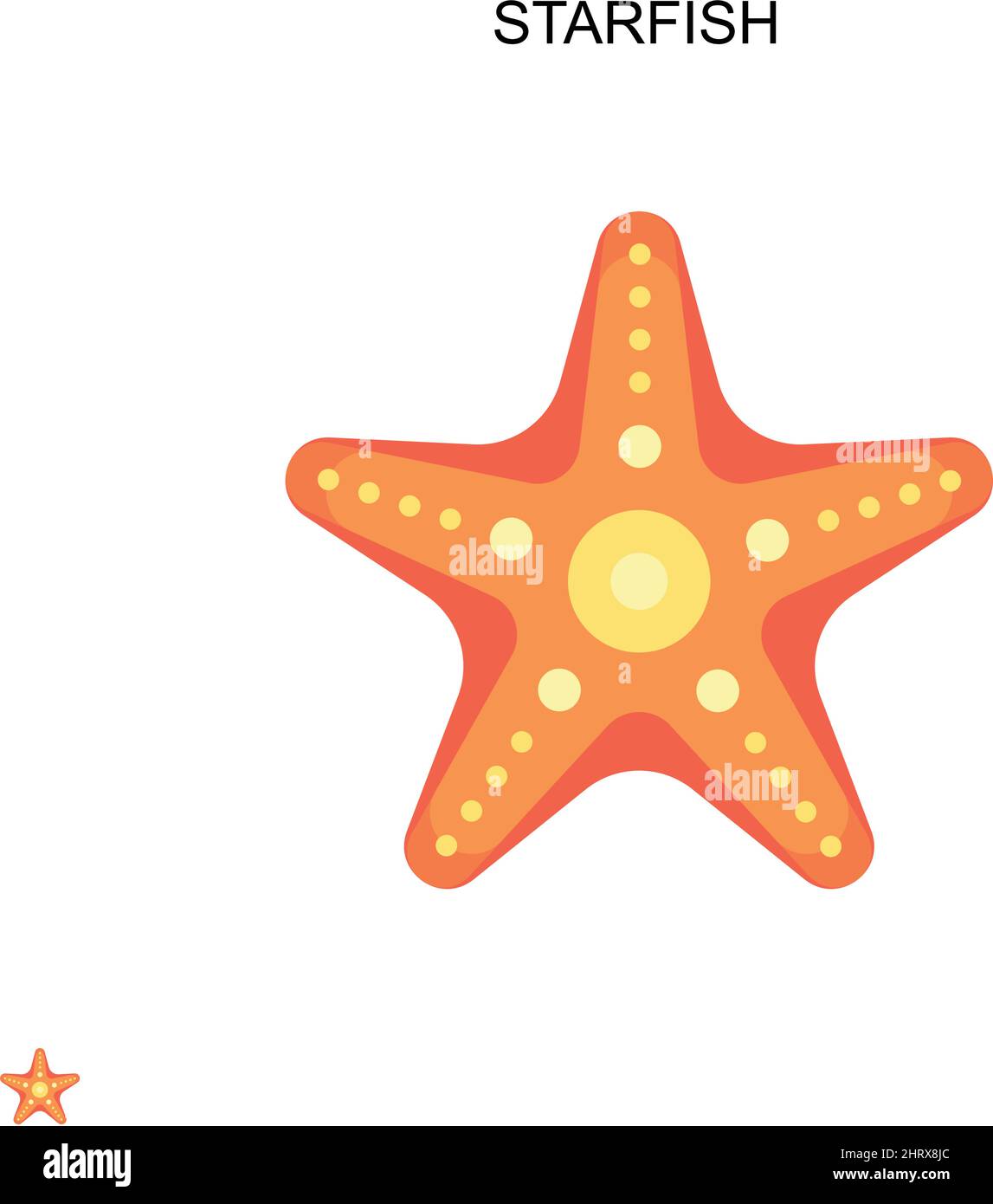 Starfish Simple vector icon. Illustration symbol design template for ...