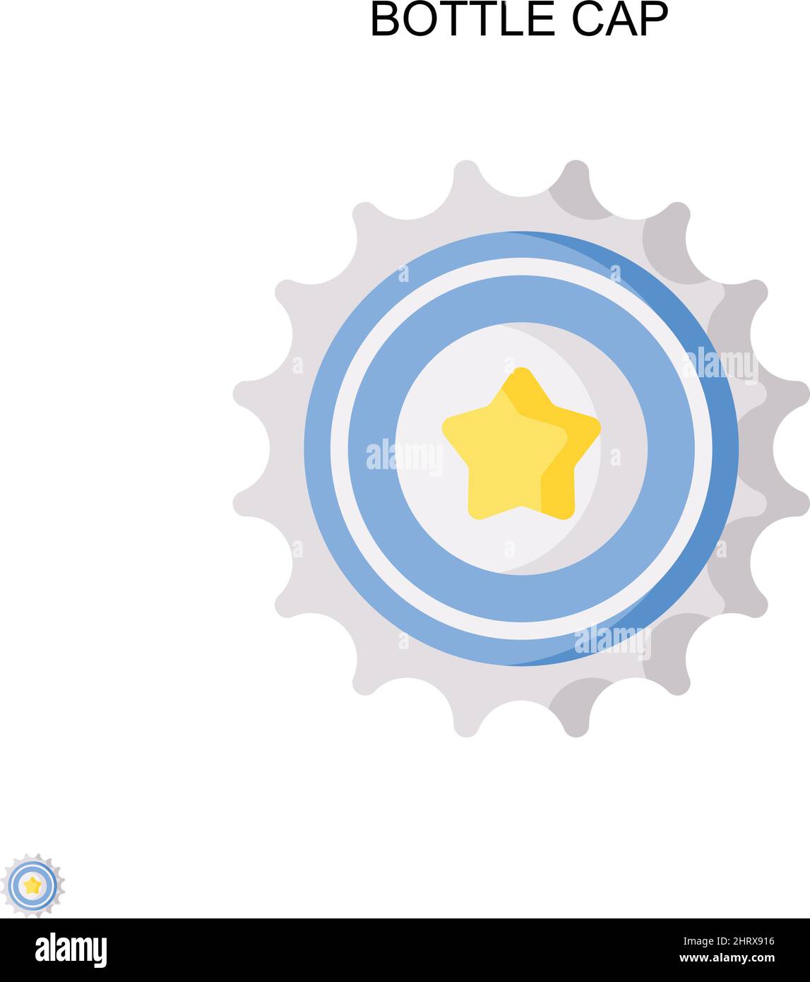 Bottle cap Simple vector icon. Illustration symbol design template for ...