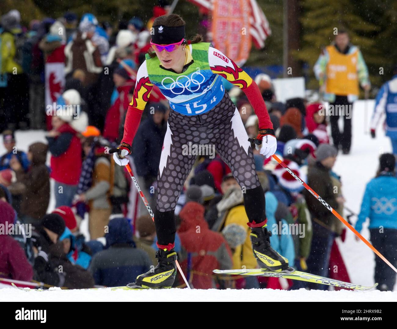 Canada's Madeleine Williams competes in the women's 4x5 km relay ...