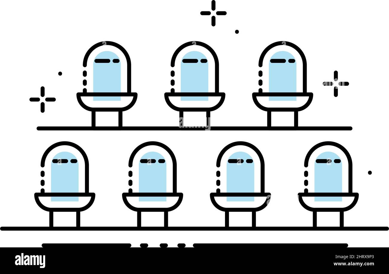 Isolated flat design of stadium chairs icon Vector Stock Vector Image ...