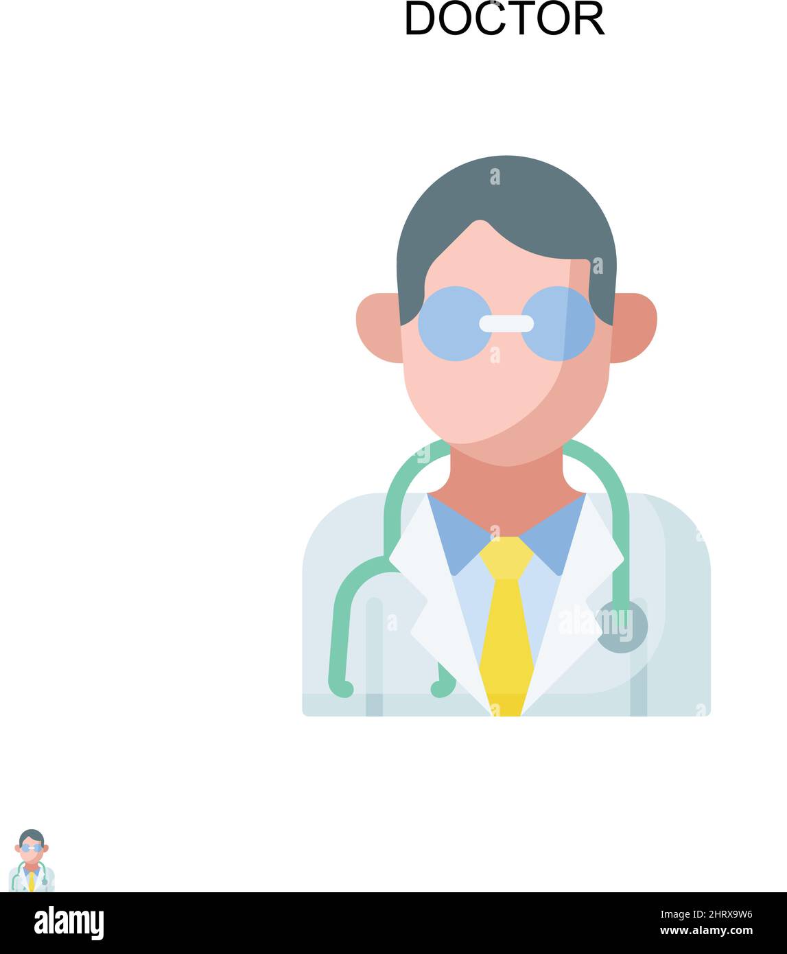 Doctor Simple vector icon. Illustration symbol design template for web ...