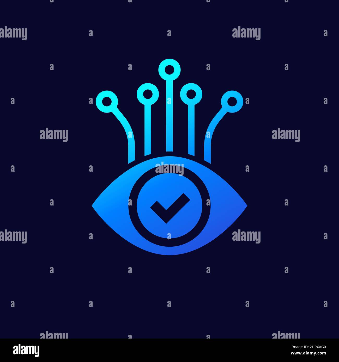 Monitoring icon with an eye Stock Vector Image & Art - Alamy