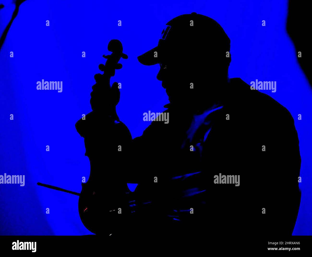 Cape Breton fiddler Ashley MacIsaac performs during a rehearsal at the ...