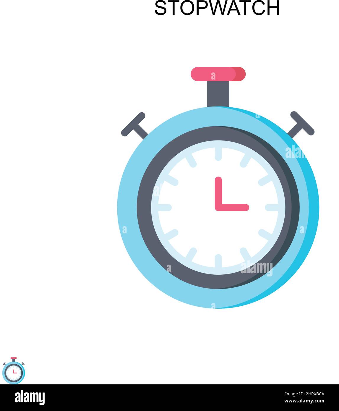Stopwatch Simple vector icon. Illustration symbol design template for ...