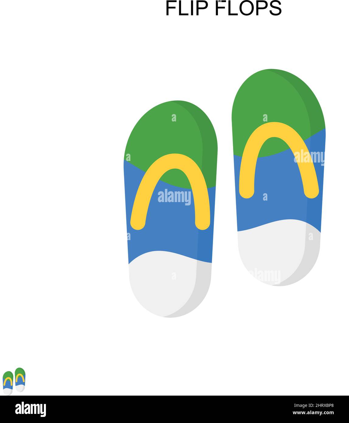Flip flops Simple vector icon. Illustration symbol design template for ...