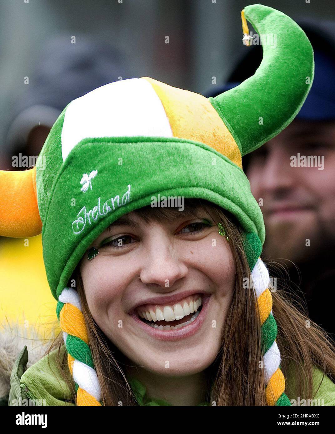 A colourful member of the crowd enjoys the festivities at the 186th ...