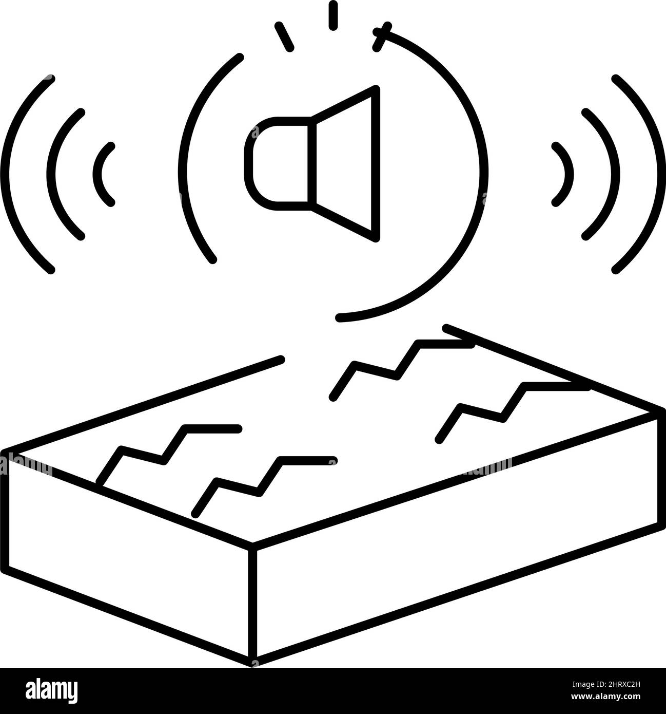 noise insulation properties line icon vector illustration Stock Vector ... noise insulation properties line icon vector illustration Stock Vector ...