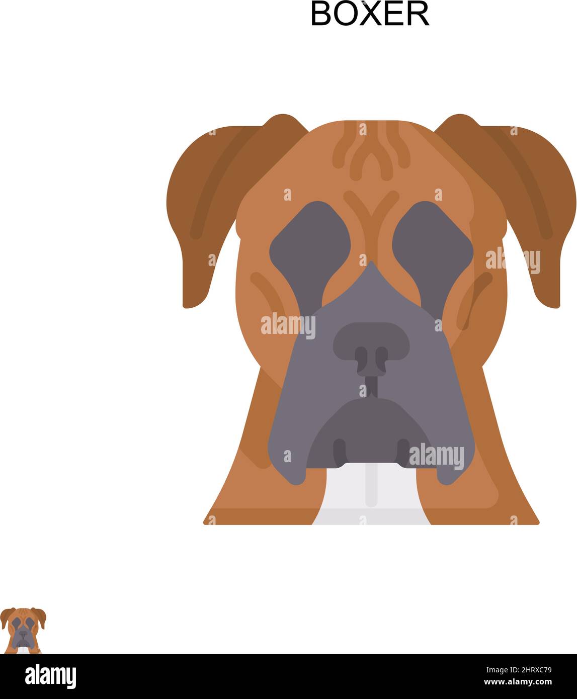 Boxer Simple vector icon. Illustration symbol design template for web ...