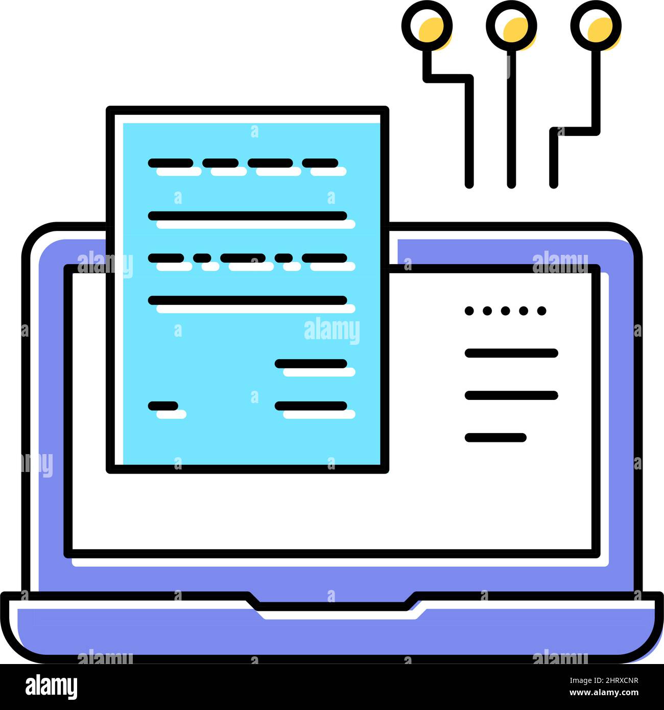 job working steps and tasks color icon vector illustration Stock Vector ...