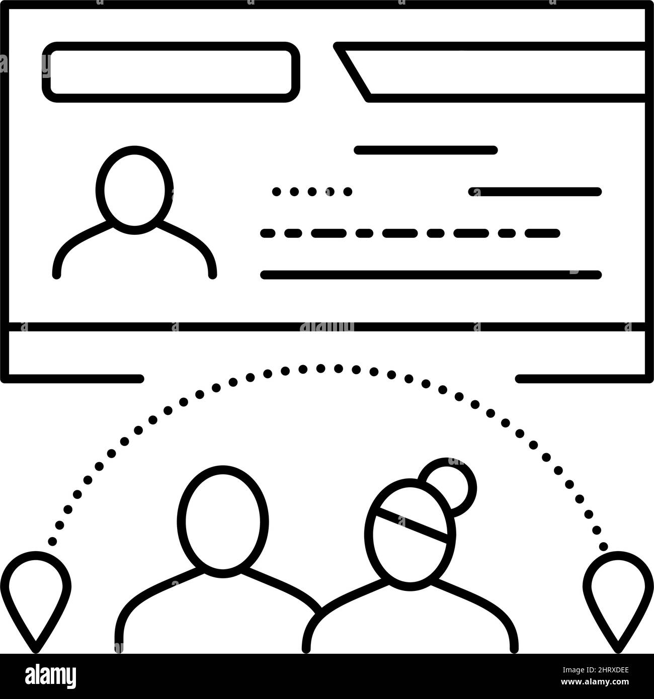 marriage visa line icon vector illustration Stock Vector Image & Art ...