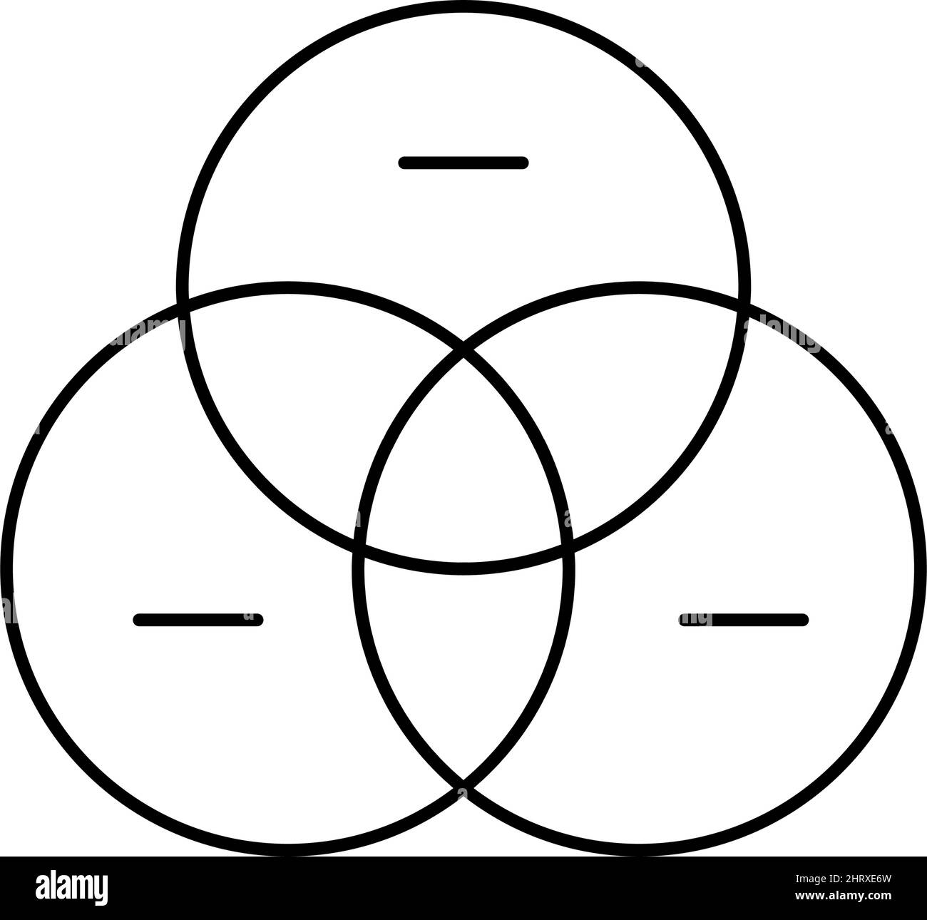 venn diagram line icon vector illustration Stock Vector Image & Art - Alamy