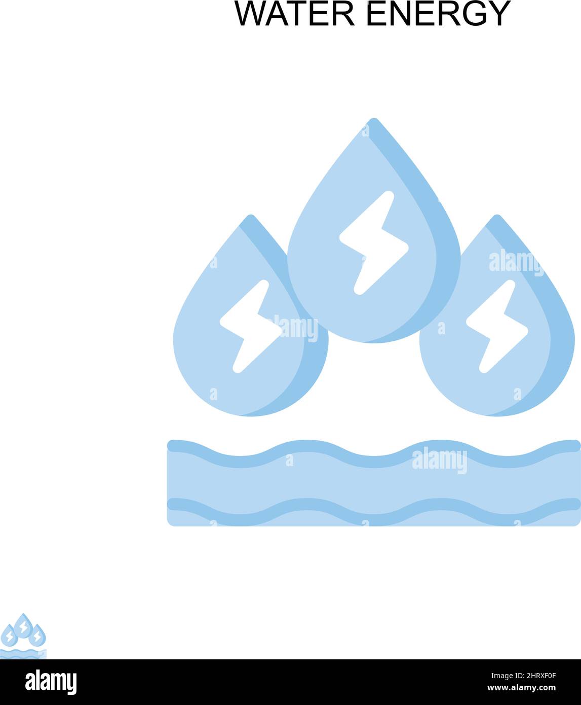 Water energy Simple vector icon. Illustration symbol design template ...