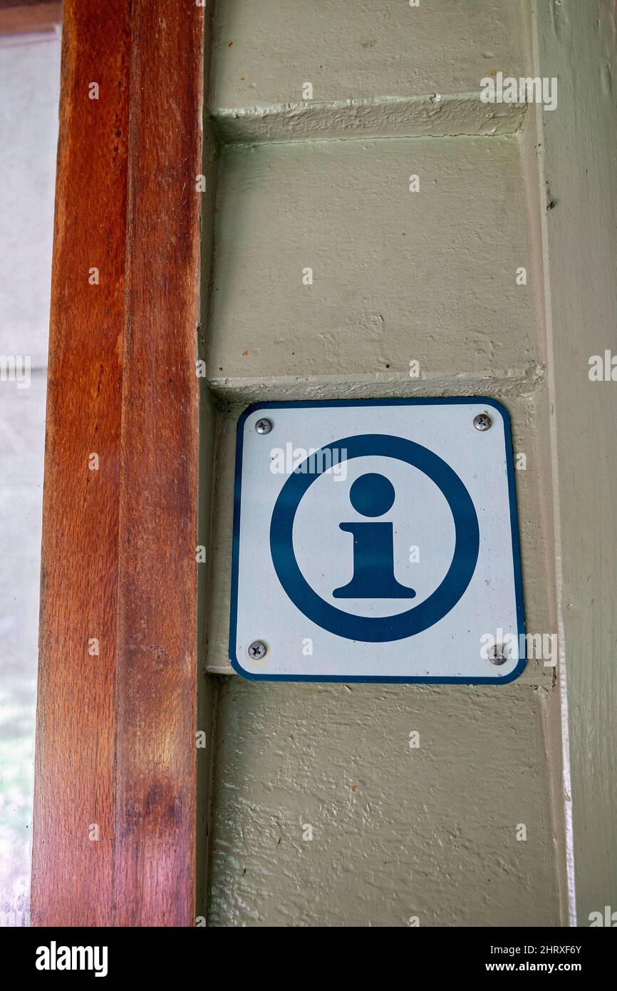 Sign indication of tourist information center Stock Photo - Alamy