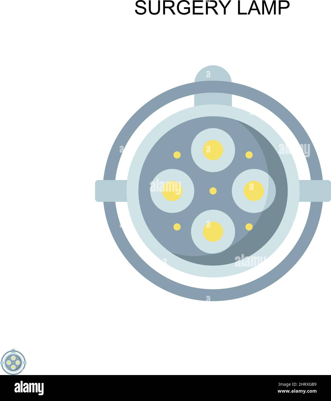 Surgery lamp Simple vector icon. Illustration symbol design template ...