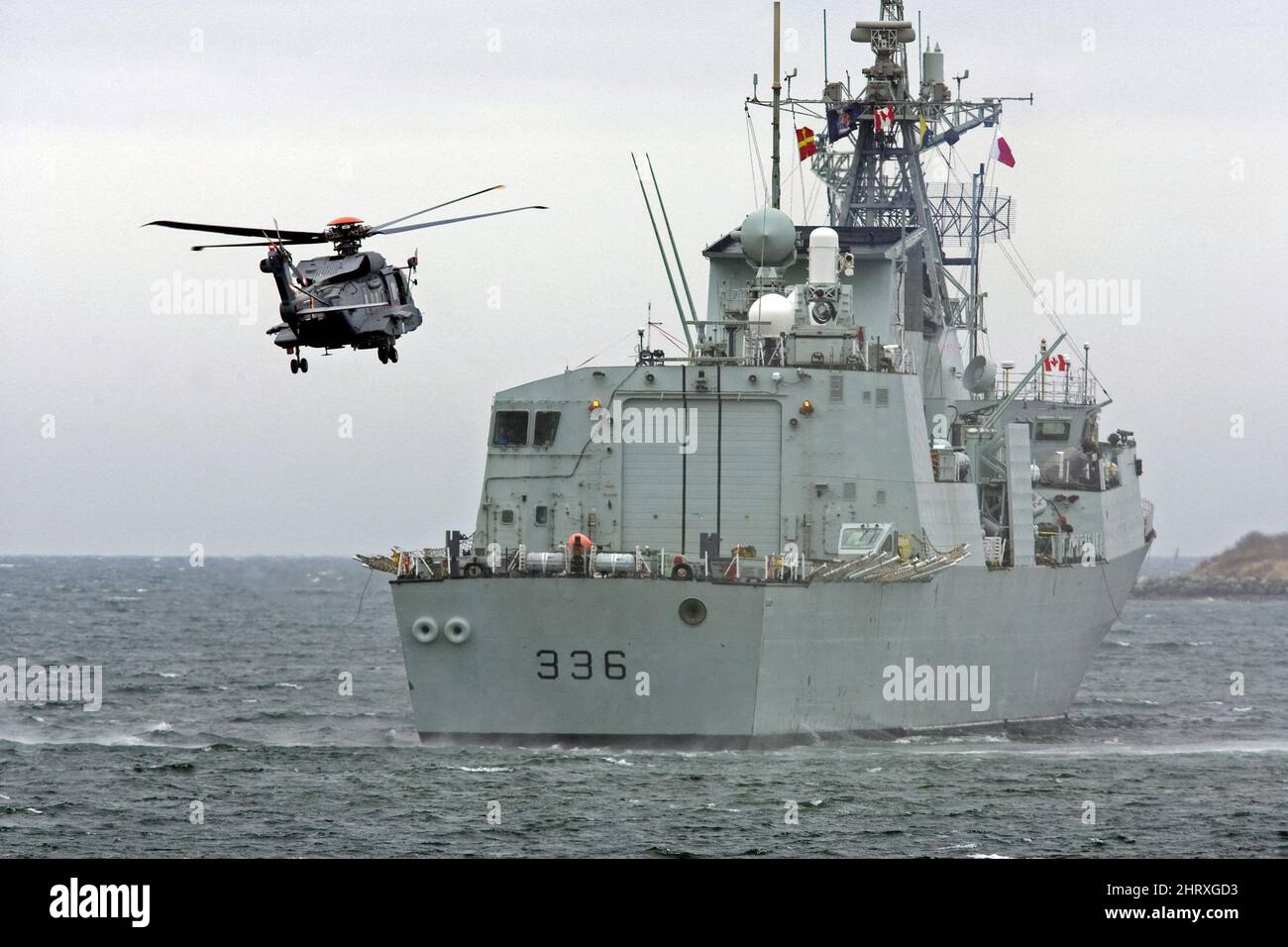 A Canadian military CH-148 Cyclone conducts training exercises with ...