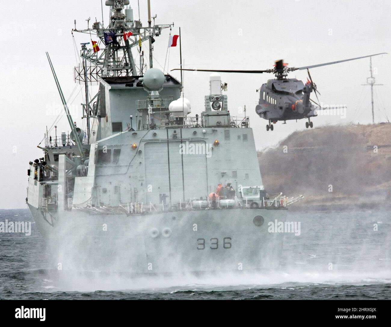 A Canadian military CH-148 Cyclone conducts training exercises with ...