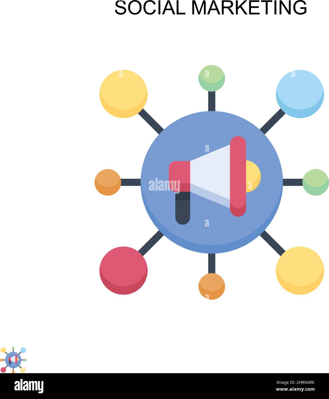 Social marketing Simple vector icon. Illustration symbol design ...