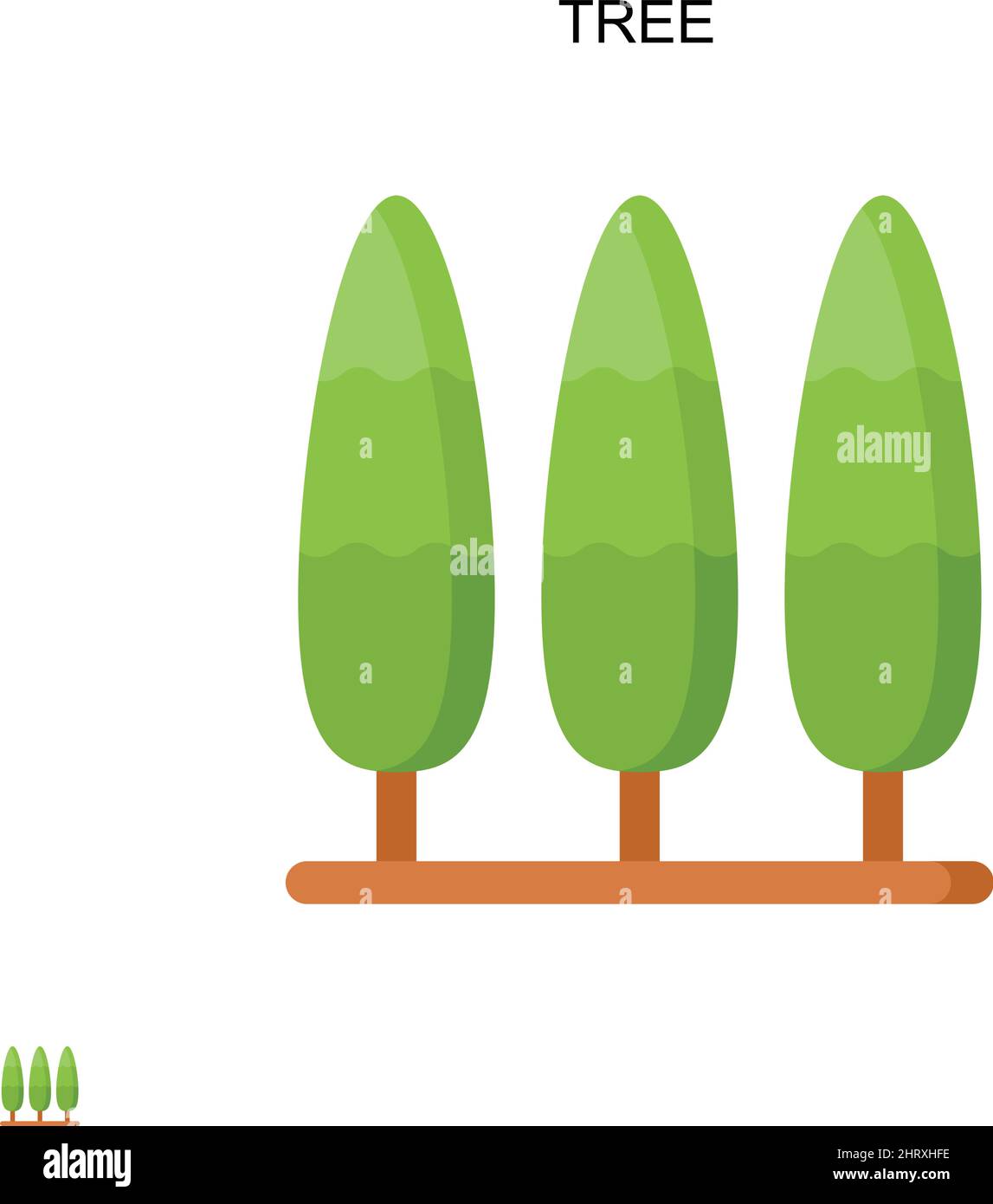 Tree Simple vector icon. Illustration symbol design template for web ...