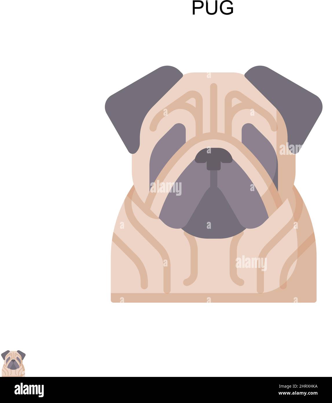Adorable pug Stock Vector Images - Alamy