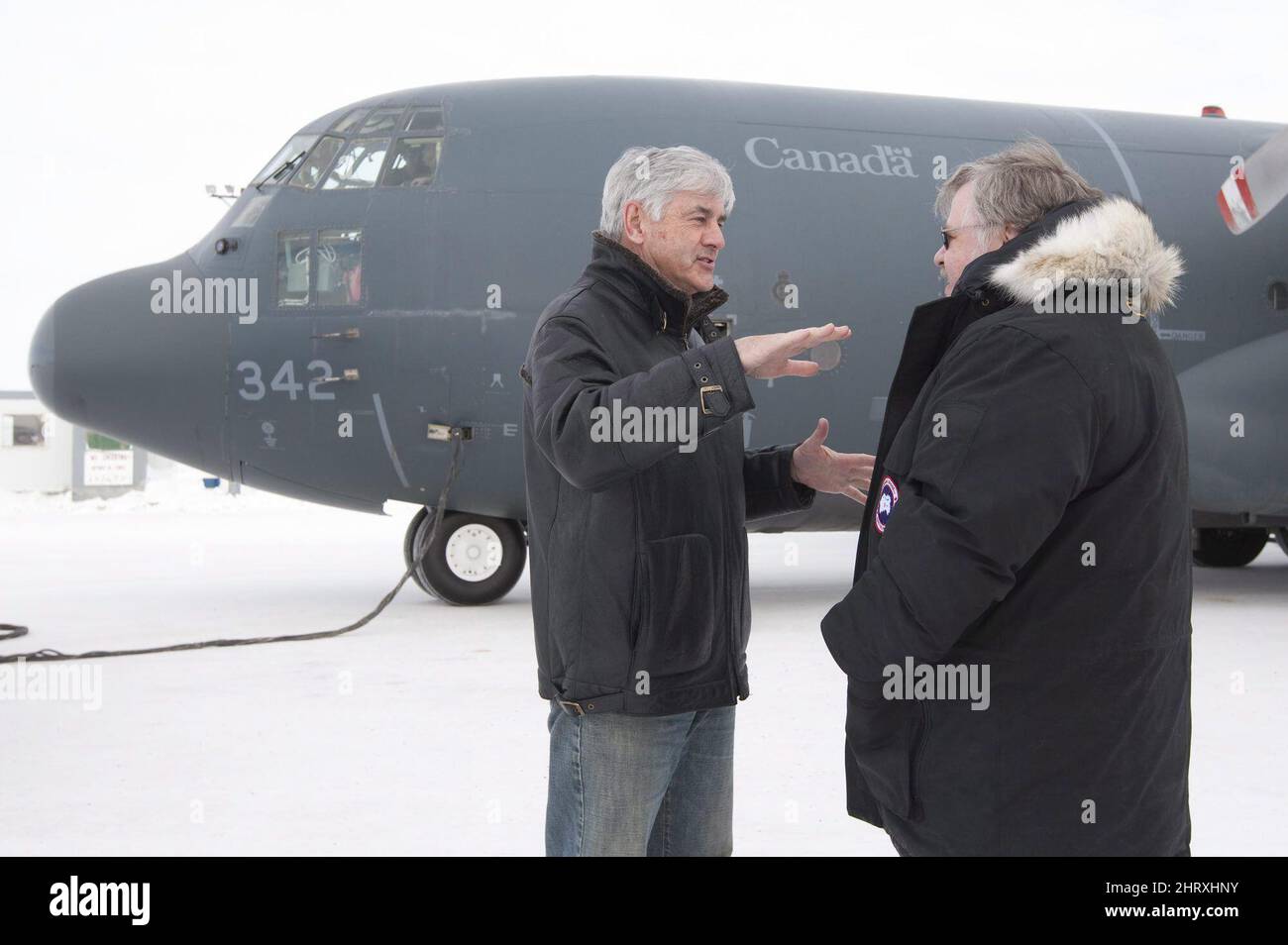 Minister of Foreign Affairs Lawrence Cannon speaks with Jacob Verhoef ...