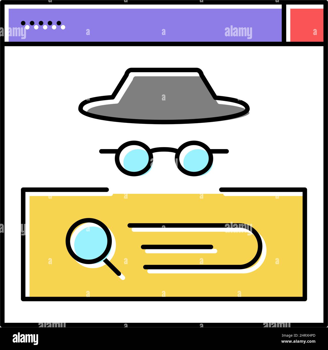 confidential security system color icon vector illustration Stock ...