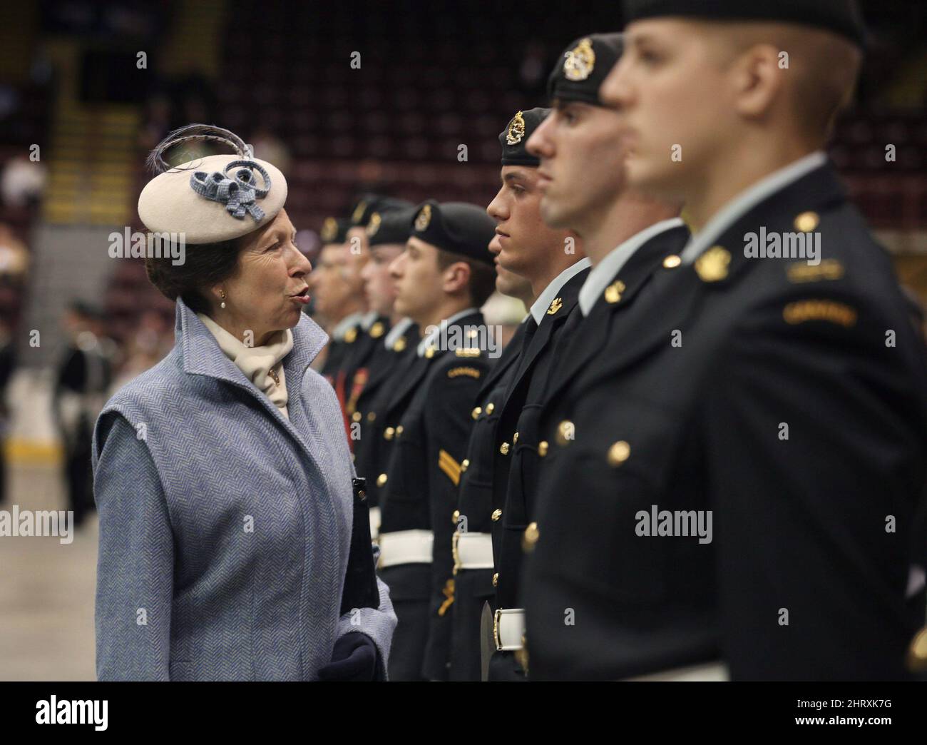 Princess Anne, the Colonel-in-Chief of the Royal Newfoundland Regiment ...