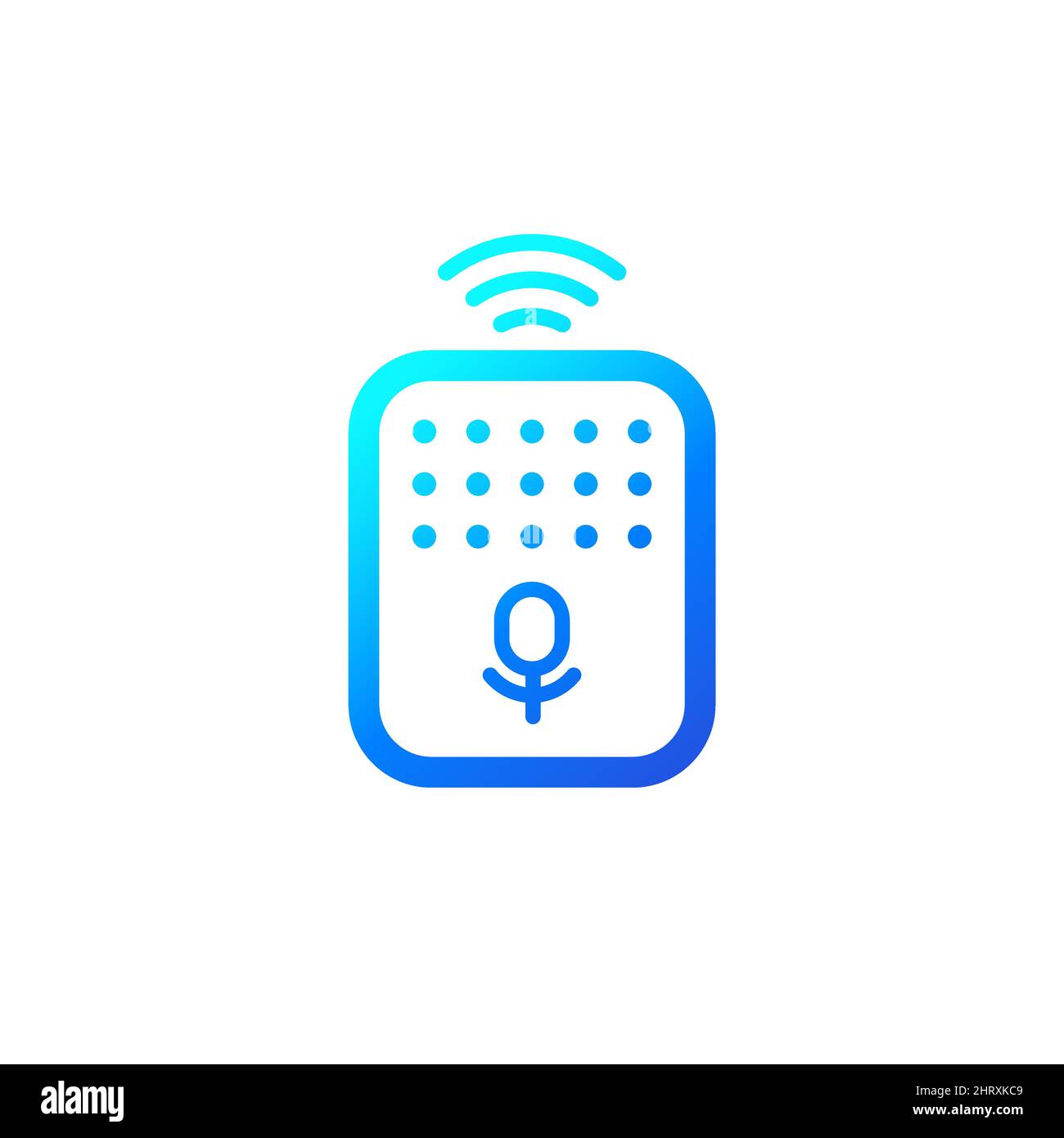 Smart speaker, voice assistant icon on white Stock Vector Image & Art ...