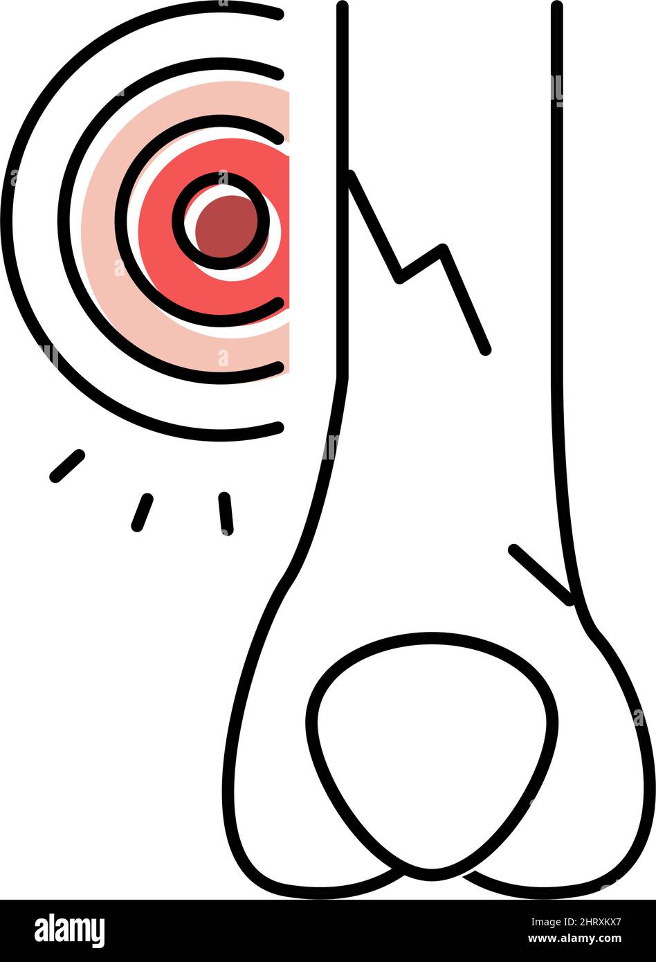 crack bone disease color icon vector illustration Stock Vector Image ...