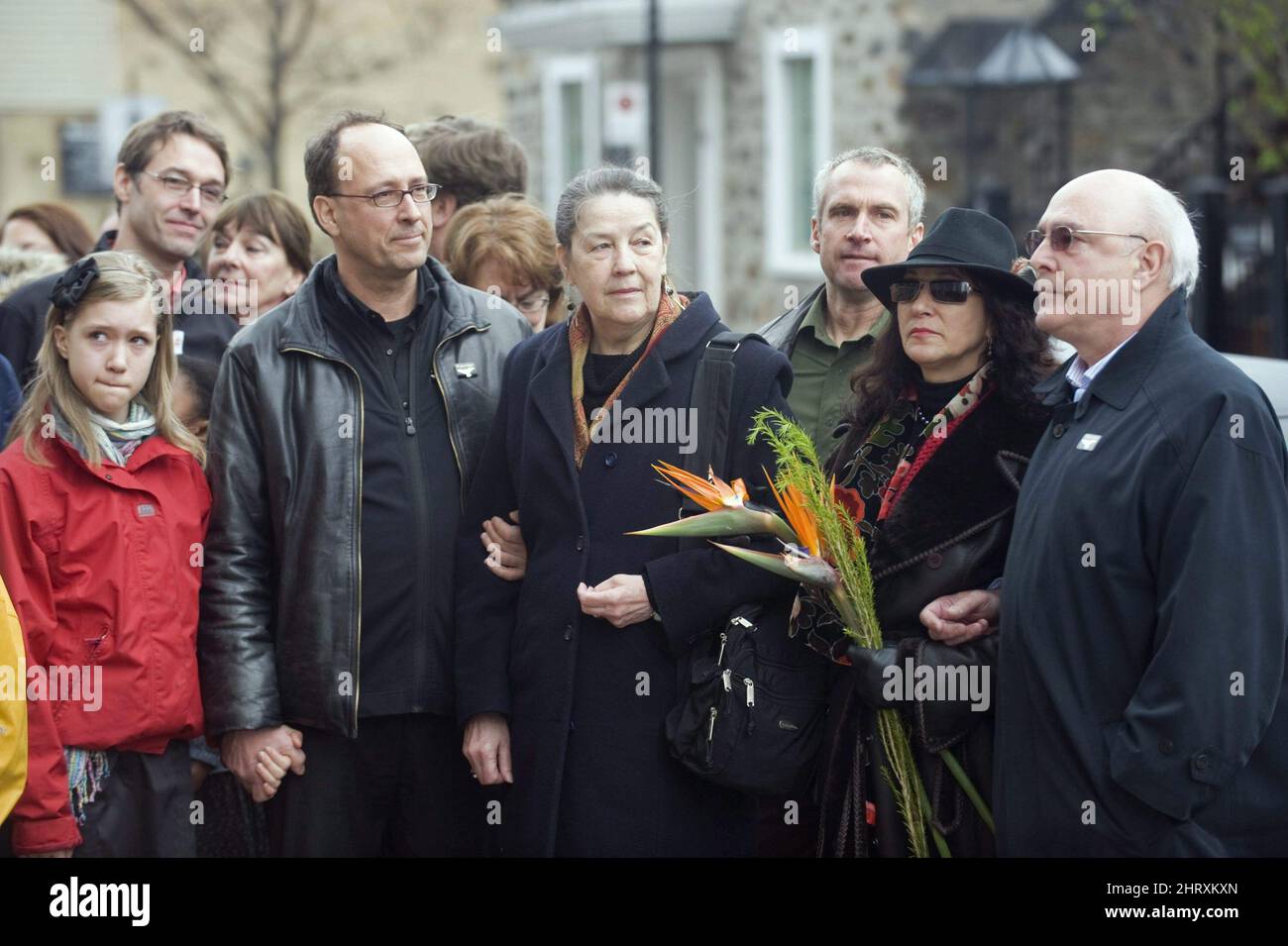 Family members of Michel Chartrand, including his son Dominique (2nd ...