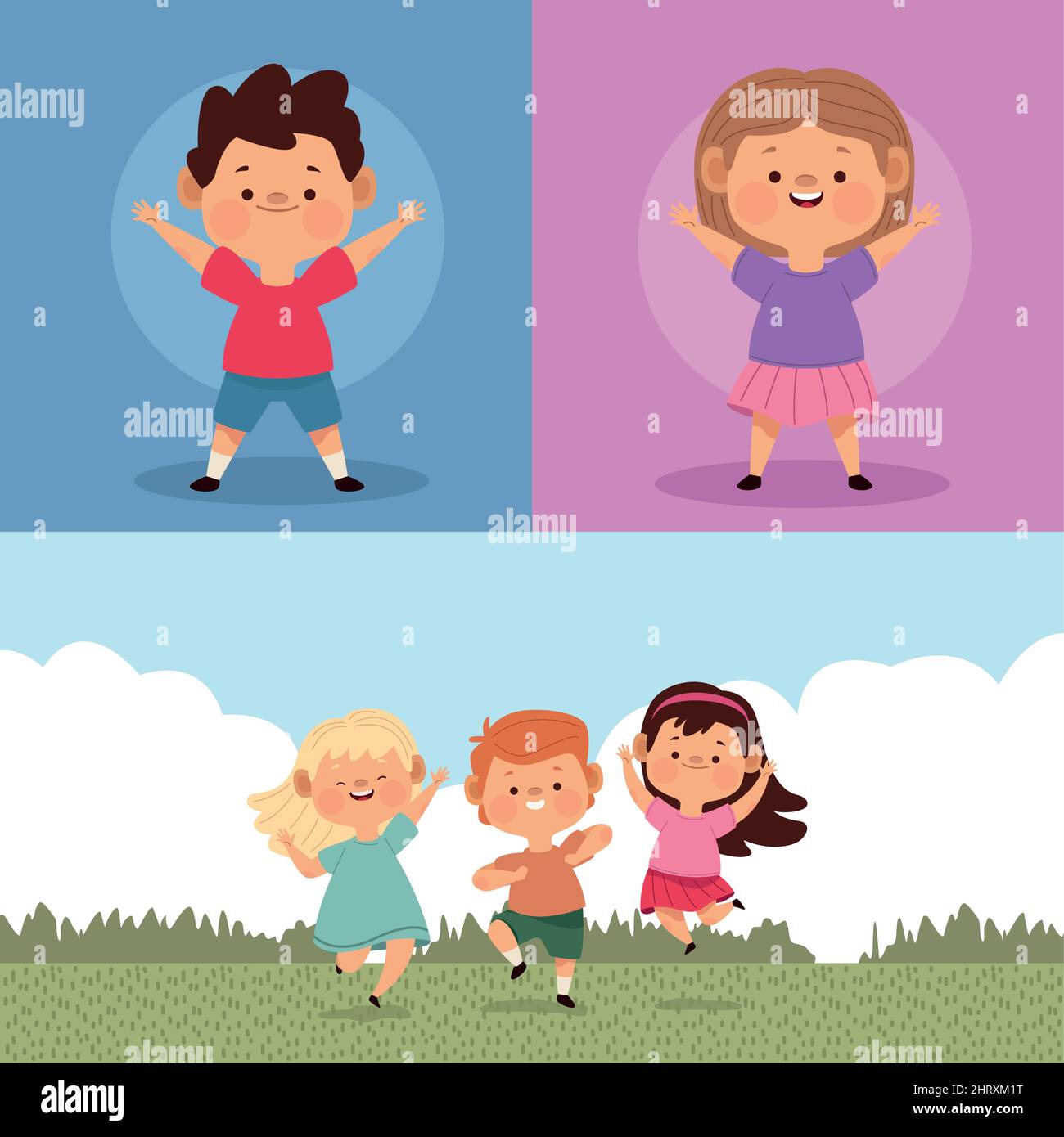 The five guys Stock Vector Images - Alamy