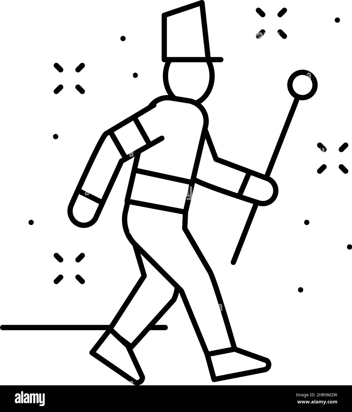 parade manager line icon vector illustration Stock Vector Image & Art ...